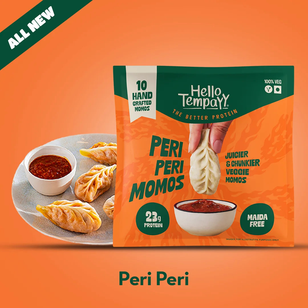 Hello Tempayy Peri Peri High Protein Veg Momos