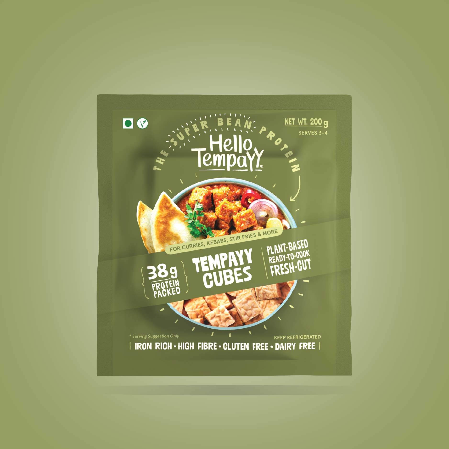 Natural Tempeh Cubes - Buy Ready To Cook Tempeh Online – Hello Tempayy